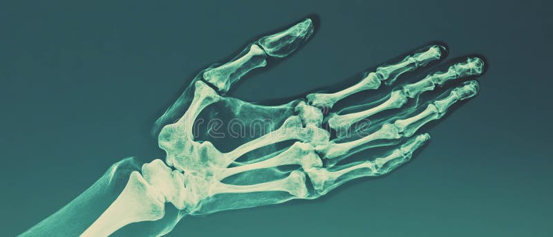 X-ray of Hand Bones Revealing Intricate Details and Translucent ...