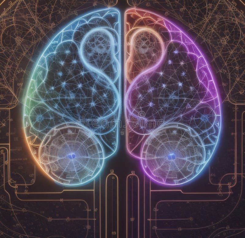 X ray of a human brain. stock illustration. Illustration of space ...
