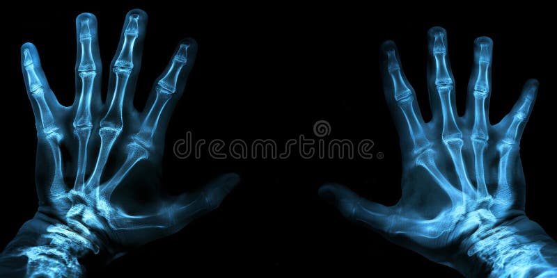 X-ray of Human Hands. Bone Structure Medical Illustration Stock Image ...