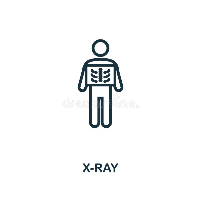 X-Ray Icon Outline Style. Thin Line Creative X-Ray Icon for Logo ...