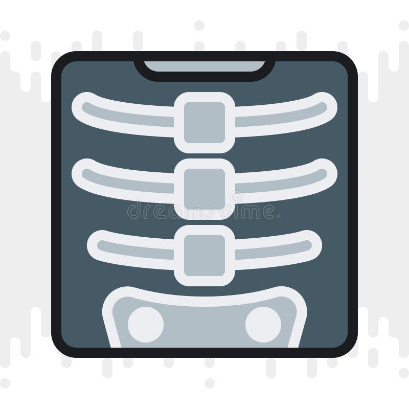 X-ray Icon. Simple Color Version on Light Gray Background Stock Vector ...