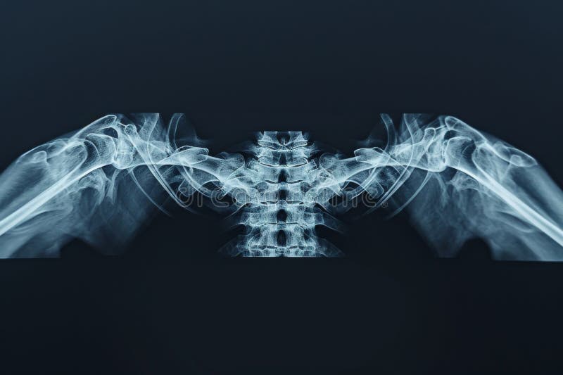 X-Ray Image of a Birds Wings, D X-ray Film of the Two Clavicles or ...