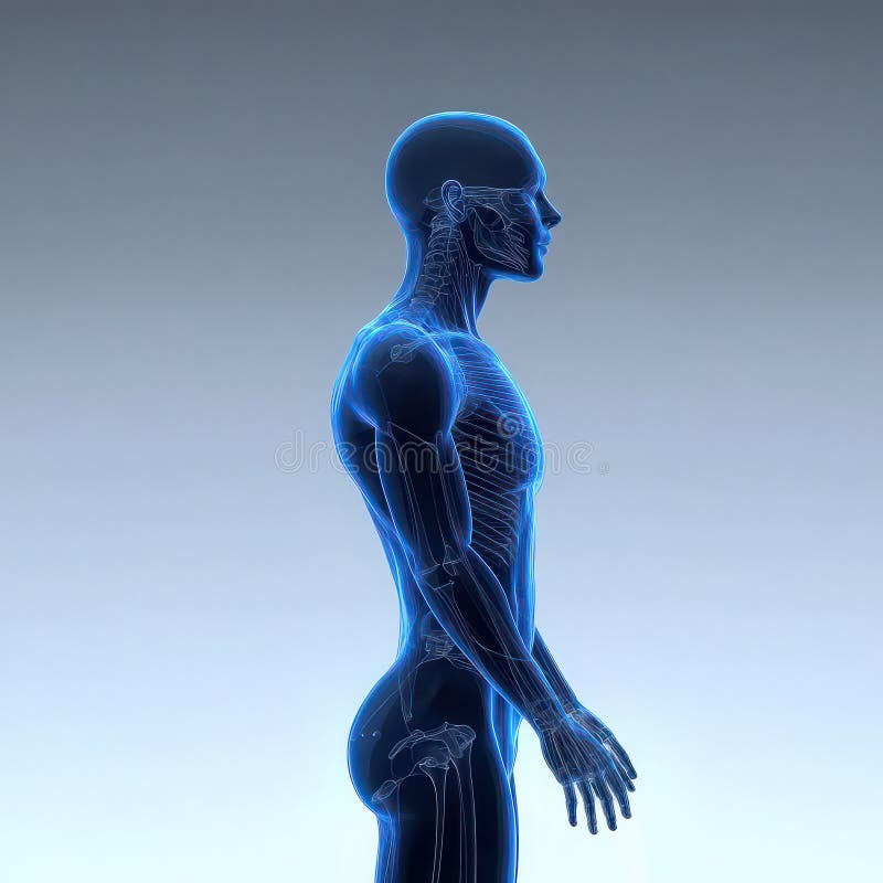 X-ray Image of Bones Inside the Body Stock Illustration - Illustration ...