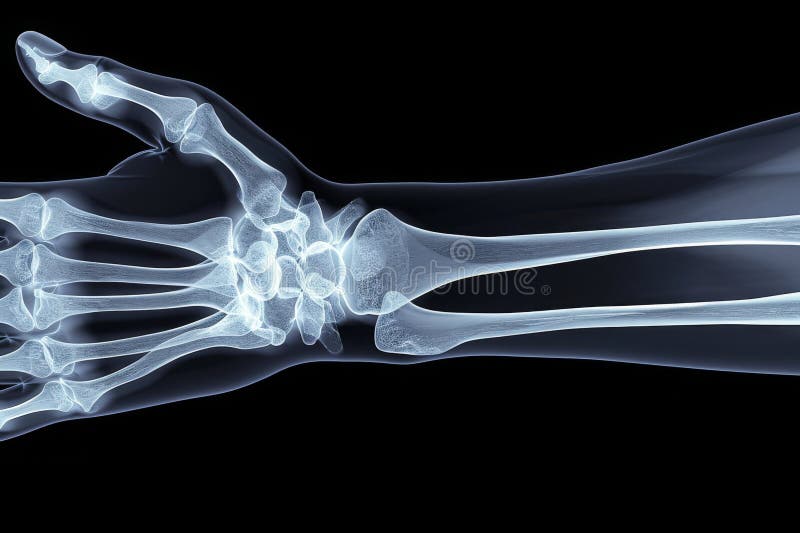 An X-ray Image Capturing the Intricate Details of a Skeletons Hand ...