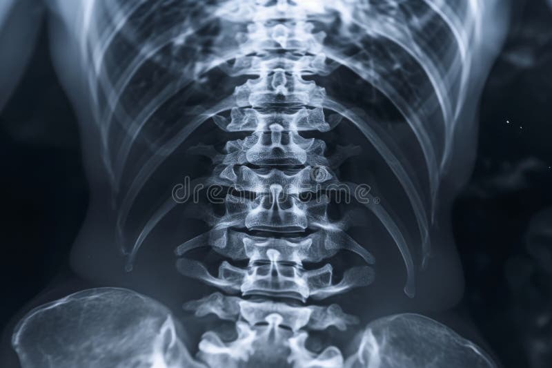 This X-ray Image Depicts the Skeletal Structure of a Mans Back ...