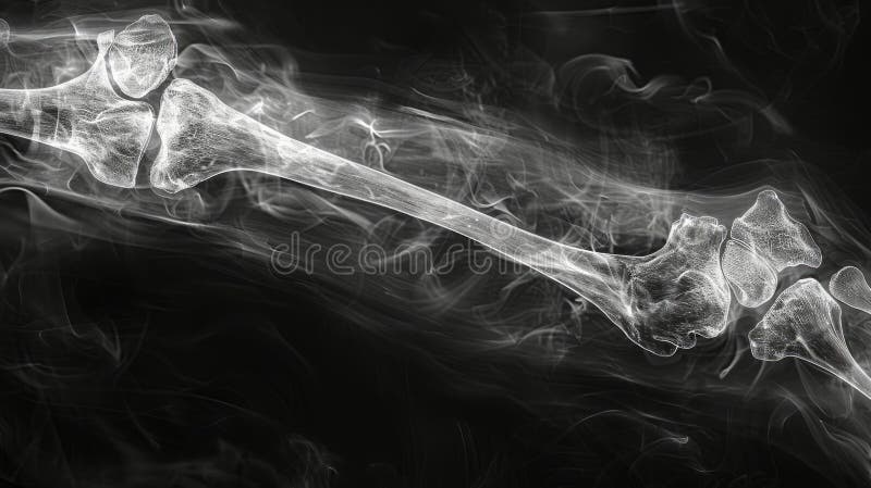 X-ray Image. Detailed Visualization of Knee Joint, Emphasizing ...