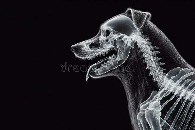 X-Ray Image of Dog Anatomy System Skeletal Structure Stock Image ...