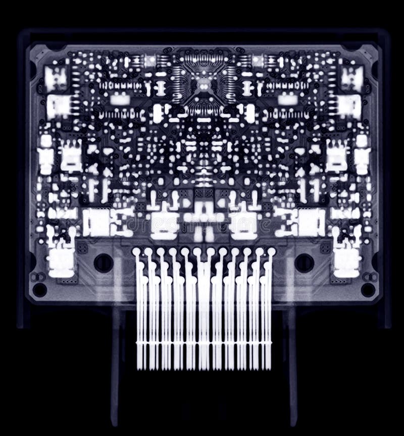 X-ray Image of Engine Control Unit or ECU in Motorcycle or Bigbike ...