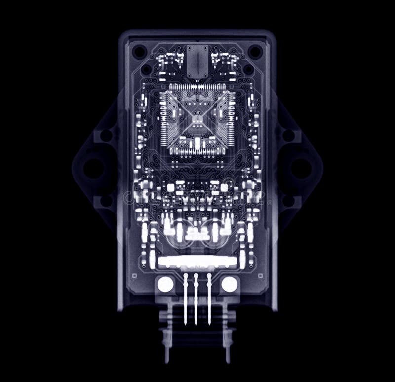X-ray Image of Engine Control Unit or ECU in Motorcycle or Bigbike ...