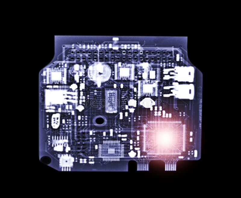X-ray Image of Engine Control Unit or ECU in Motorcycle or Bigbike ...