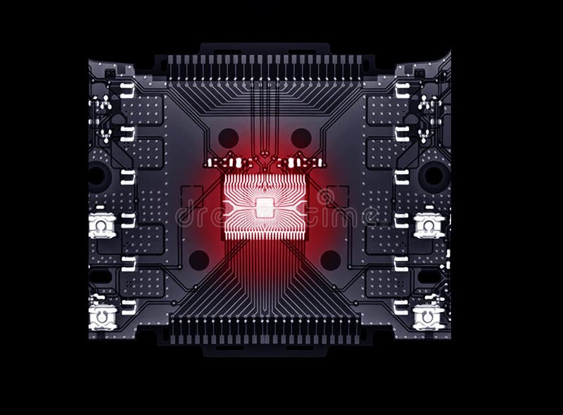 X-ray Image of Engine Control Unit or ECU Stock Image - Image of engine ...
