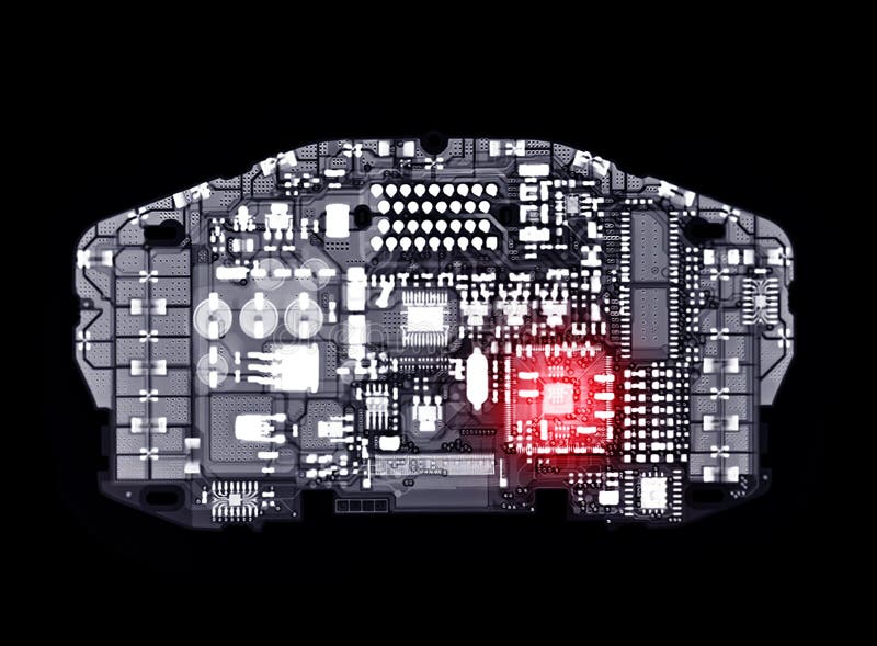X-ray Image of Engine Control Unit or ECU in Motorcycle or Bigbike ...