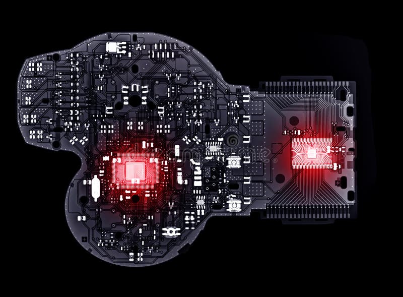 X-ray Image of Engine Control Unit or ECU in Motorcycle or Bigbike ...