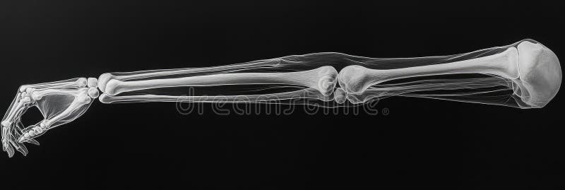 X Ray of a Human Arm Showing the Bones of the Forearm Wrist and Hand ...