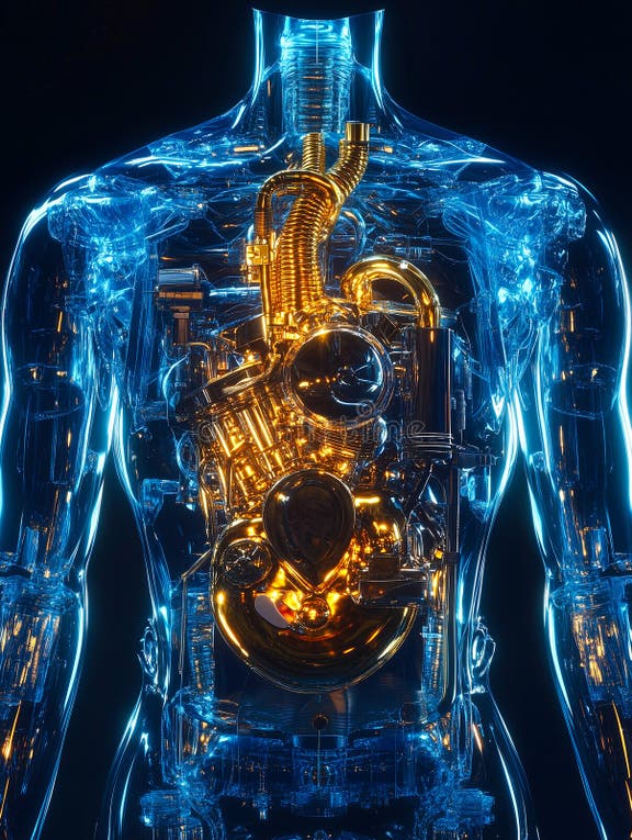X-ray Image of a Human with an Engine Inside Generative AI Stock Image ...