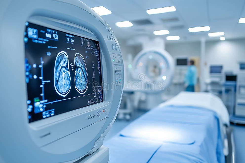 X-ray Image of Human Lungs in a Modern Operating Room. Stock Photo ...