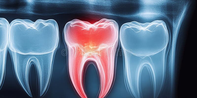 X-ray Image of Impacted Wisdom Tooth with Severe Inflammation and ...