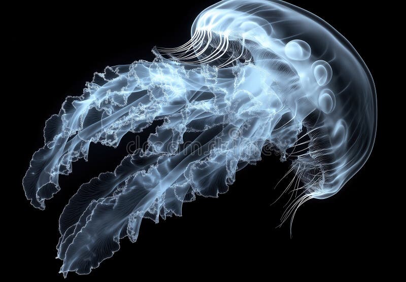 X-ray Image of Jellyfish Structure. Stock Photo - Image of transparent ...