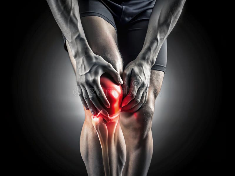 X-ray Image of the Knee Anatomy and Joint Structures Stock Illustration ...