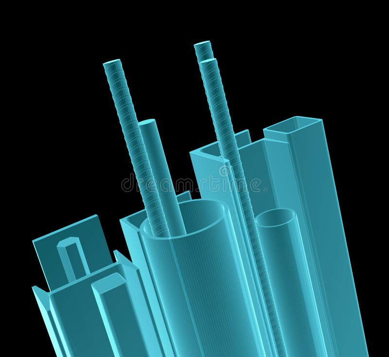 X-Ray Image of Metal Products Stock Illustration - Illustration of dark ...