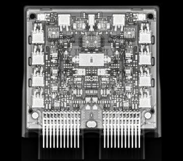 X-ray Image of Mother Board of Engine Control Unit or ECU in Motorcycle ...