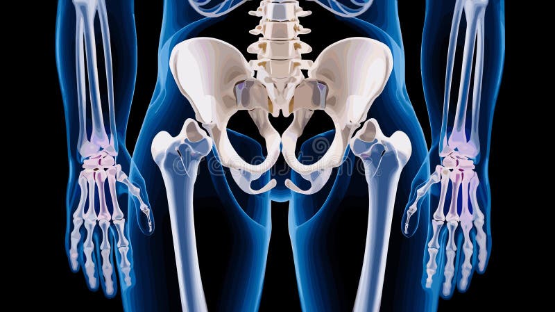 An X-ray Image Providing a Clear View of the Skeletal Framework of the ...