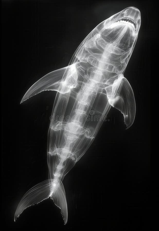 X-ray Image of Shark Organs Structure. Stock Photo - Image of xray ...