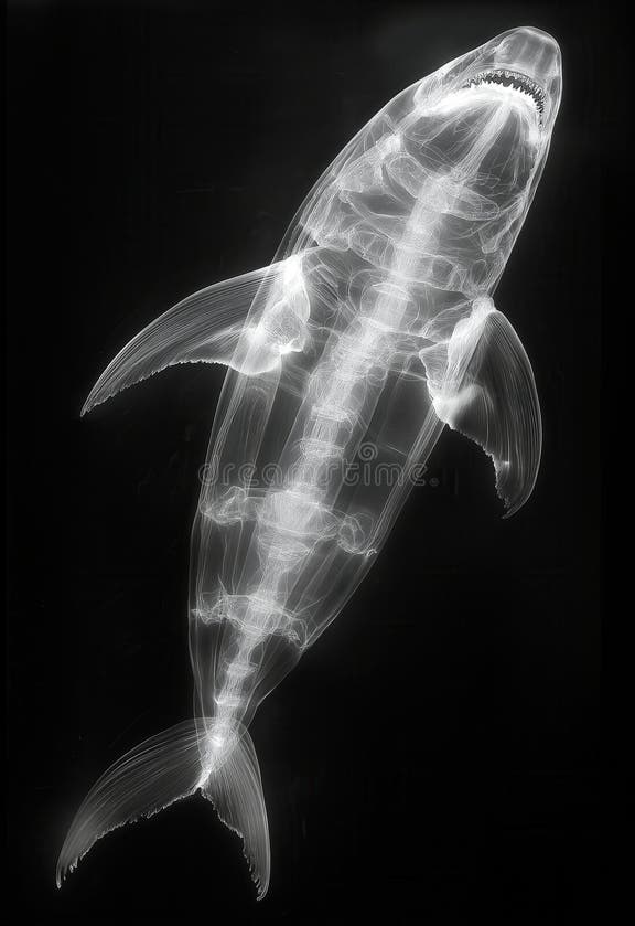 X-ray Image of Shark Organs Structure. Stock Photo - Image of xray ...