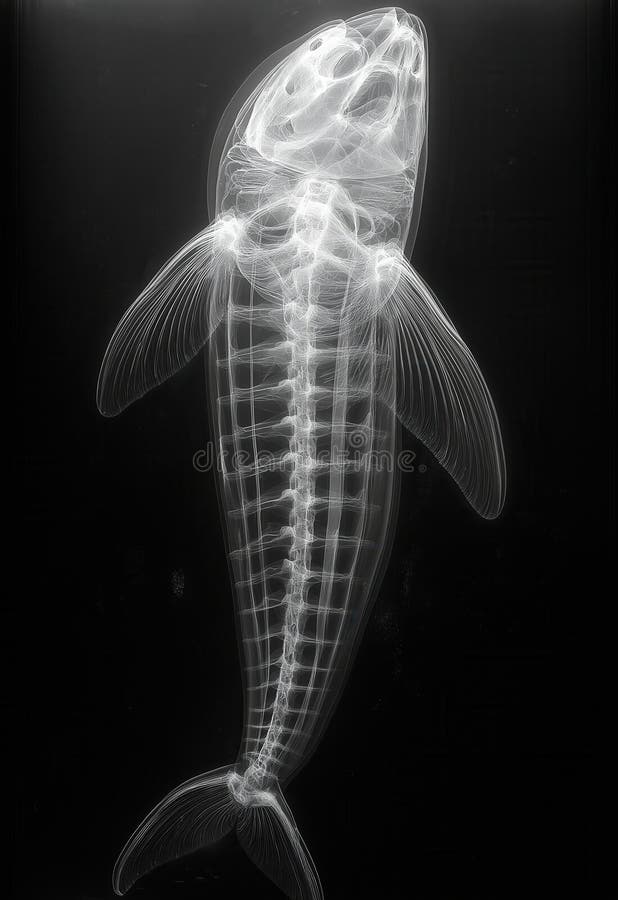 X-ray Image of Shark Organs Structure. Stock Photo - Image of ...