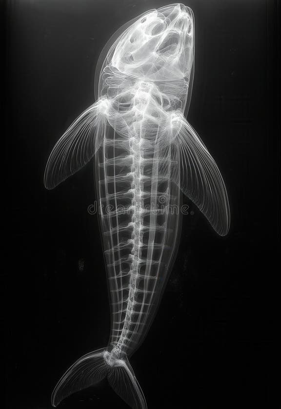 X-ray Image of Shark Organs Structure. Stock Photo - Image of ...