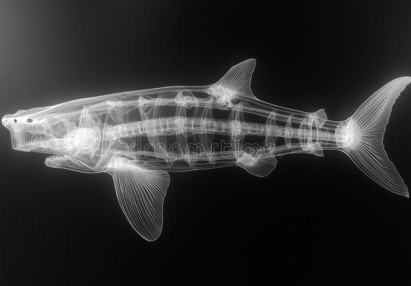 X-ray Image of Shark Organs Structure. Stock Image - Image of fish ...