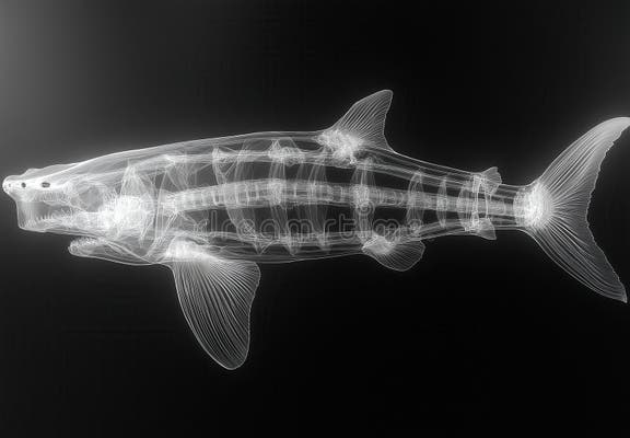 X-ray Image of Shark Organs Structure. Stock Image - Image of fish ...