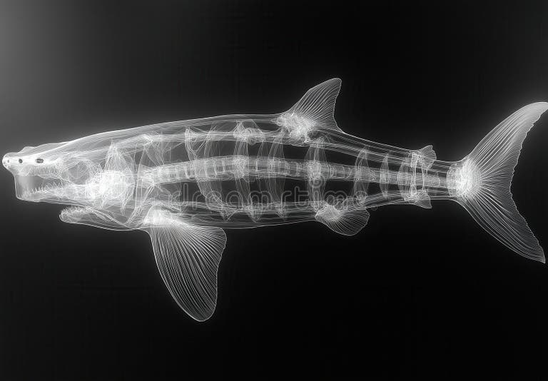X-ray Image of Shark Organs Structure. Stock Image - Image of fish ...