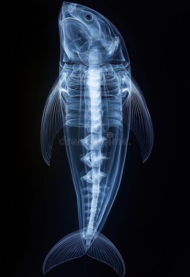 X-ray Image of Shark Organs Structure. Stock Image - Image of fish ...