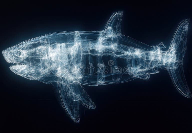 X-ray Image of Shark Organs Structure. Stock Photo - Image of ...