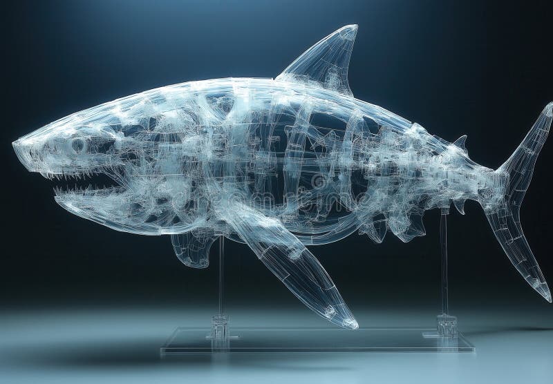 X-ray Image of Shark Organs Structure. Stock Photo - Image of ...