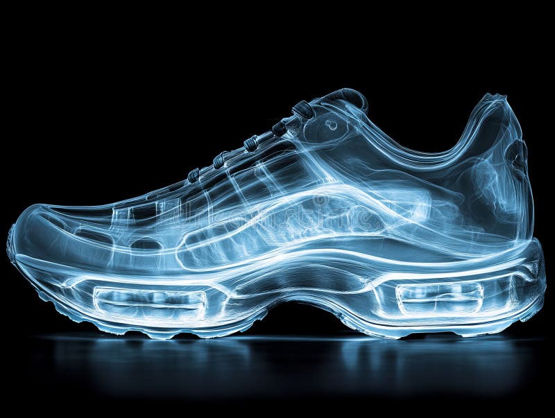 X Ray Image of Shoe Showcasing Its Cushioning and Structure Stock ...