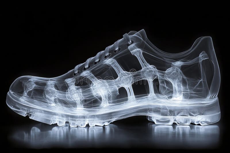 X Ray Image of Shoe Showing Its Structural Composition and Design Stock ...