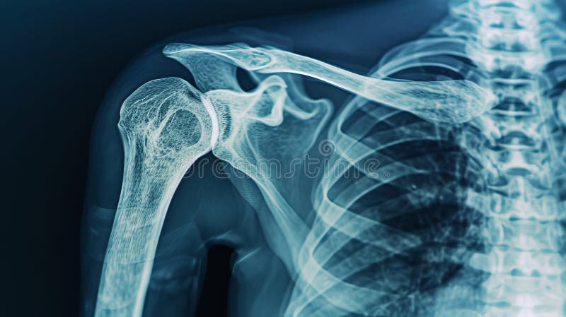 X-ray Image of the Shoulder Joint and Surrounding Bones Stock ...