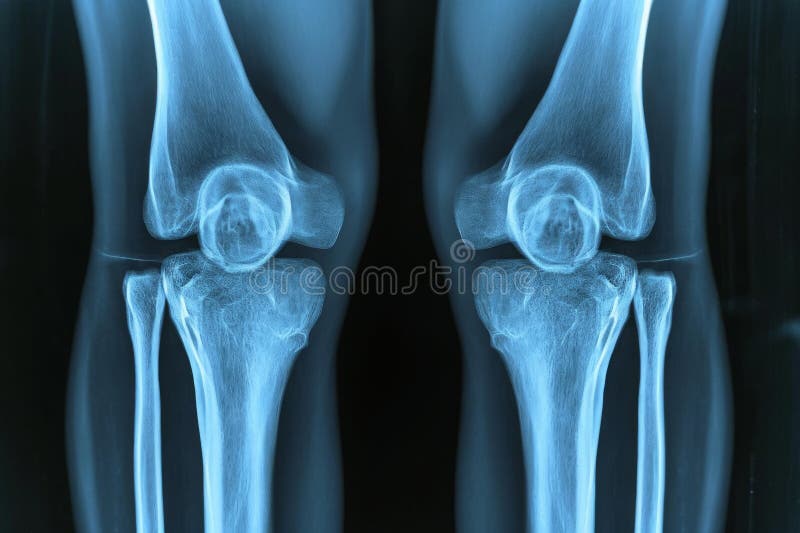 This X-ray Image Shows a Detailed View of a Knee Joint, Providing ...