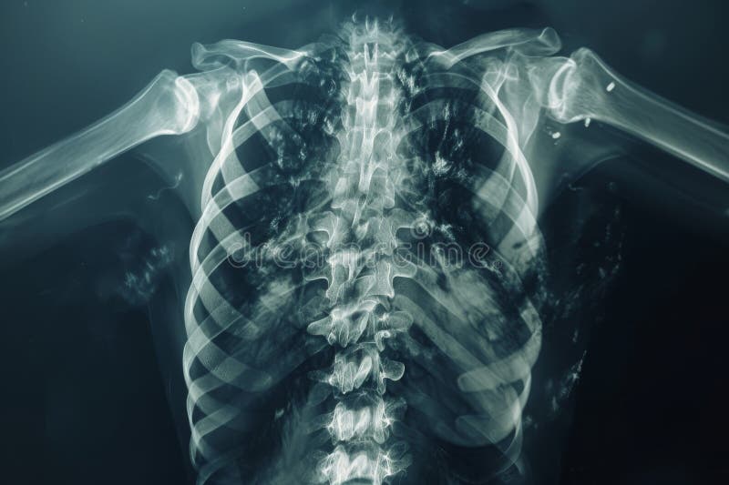 This X-ray Image Shows a Detailed View of a Persons Back, Revealing the ...