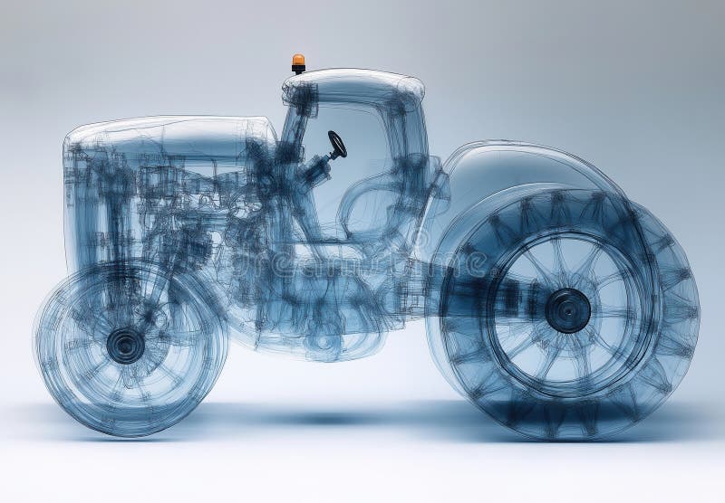 X-ray Image of a Tractor Structure. Stock Photo - Image of closeup ...