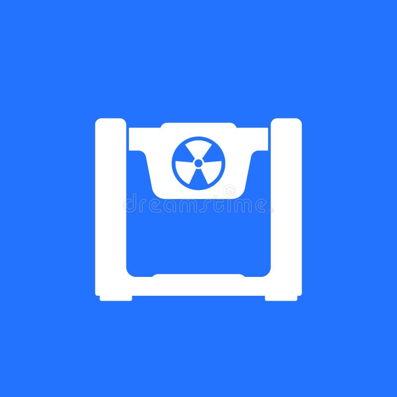 X-ray, Radiology Machine Icon on White Stock Illustration ...