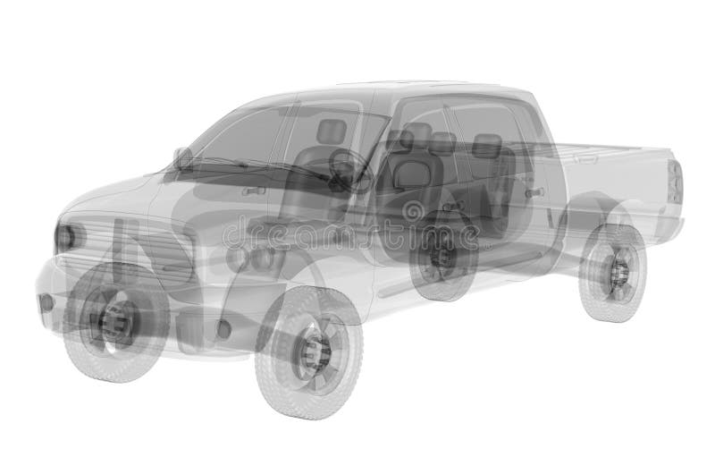 X-ray car isolated stock illustration. Illustration of automobile ...