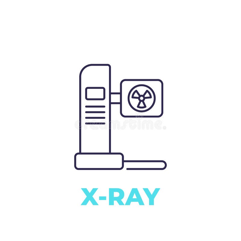 X-ray, Radiology Machine, Line Vector Icon Stock Vector - Illustration ...