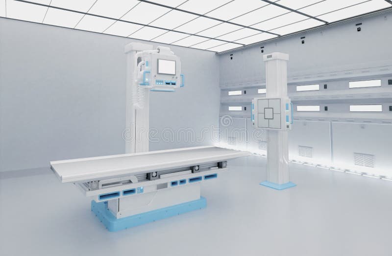 X-ray Scanner Machine for Radiology Treatment Stock Illustration ...