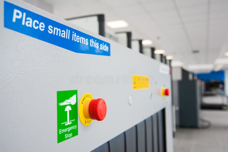 X-ray Scanner at Security Checkpoint Stock Photo - Image of scan ...