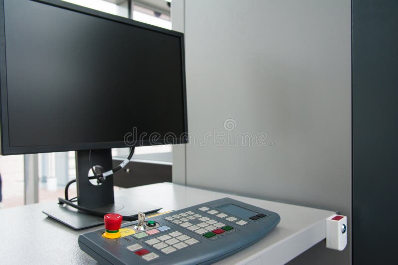 X-ray Scanner at Security Checkpoint Stock Image - Image of detector ...