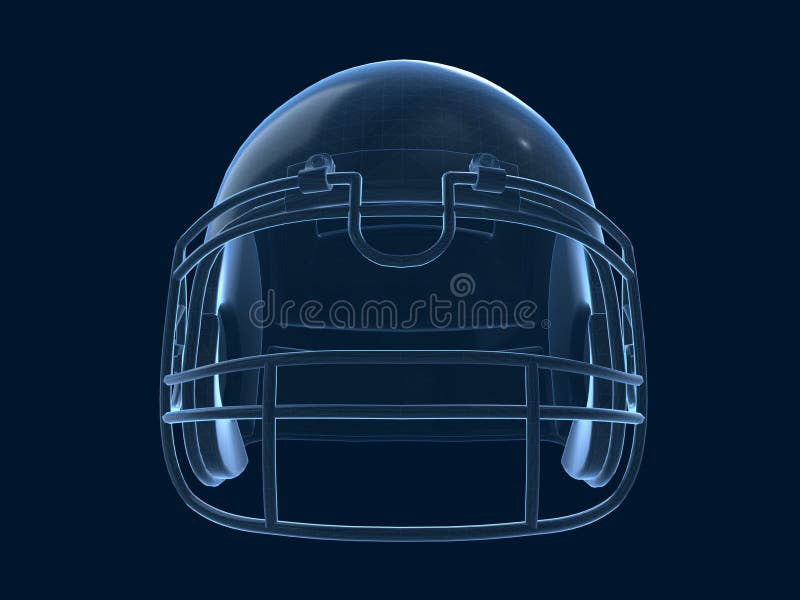 X Ray Shade Football Helmet with Wireframe Football Helmet. Stock ...