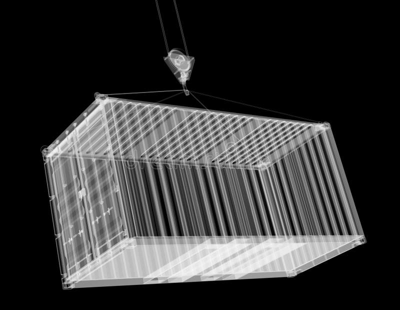 X-ray shipping container stock illustration. Illustration of ...